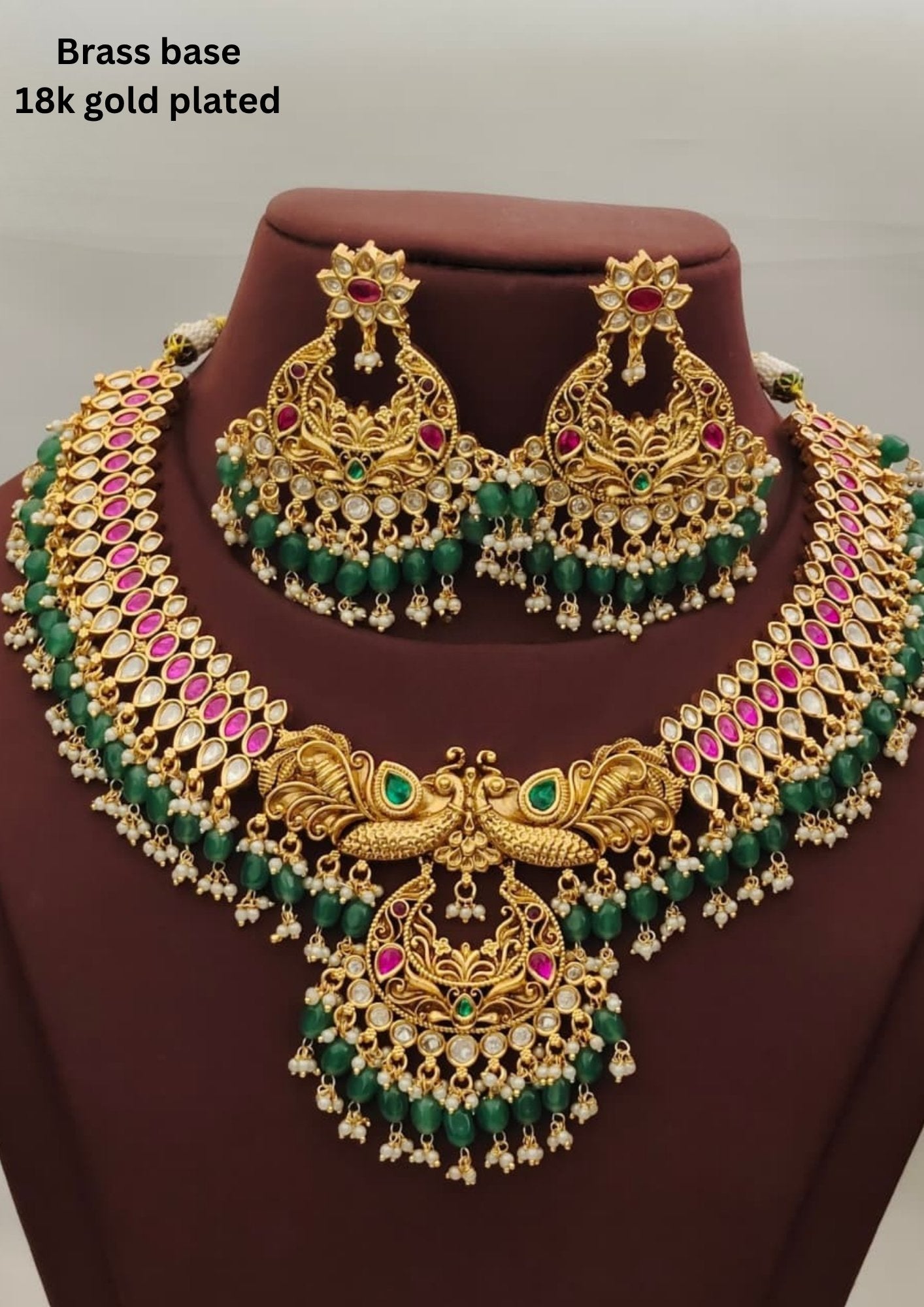 Kundan Necklace with Earrings s660026 – Zevana